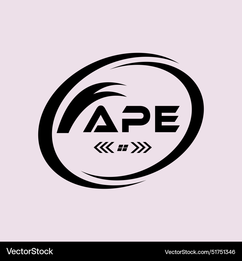 Ape letter logo design simple and modern Vector Image
