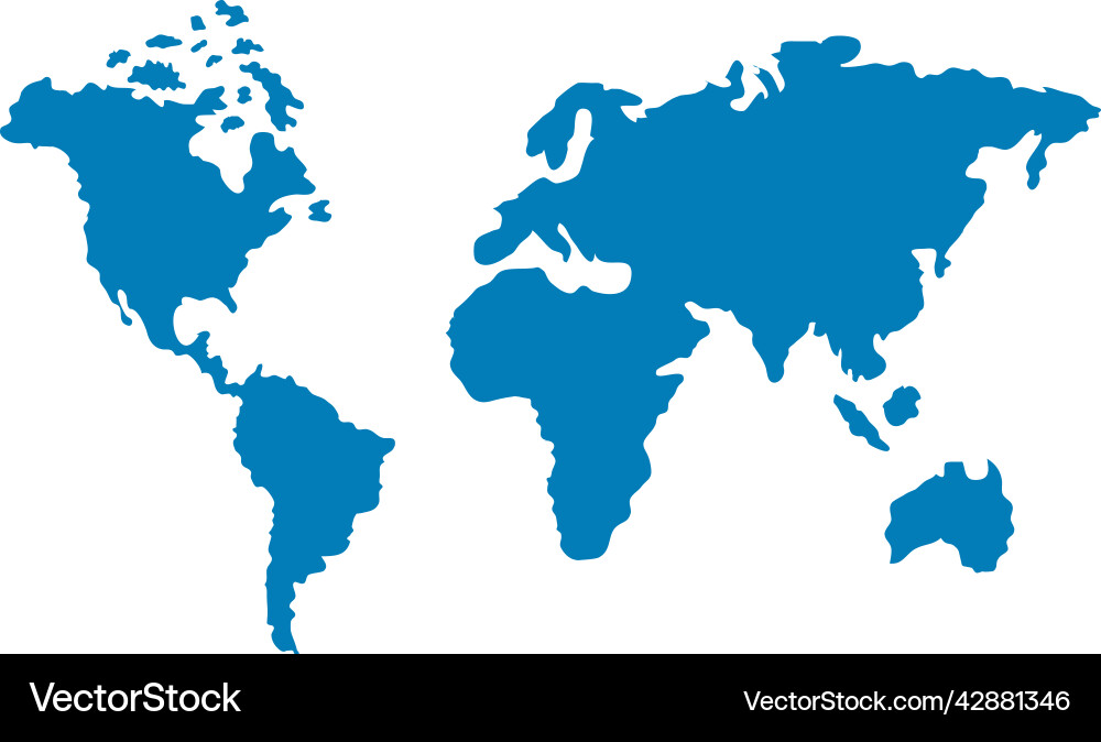 Blue world earth maps Royalty Free Vector Image