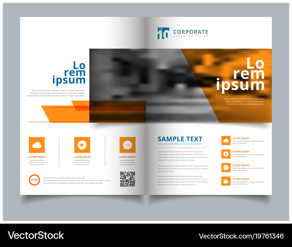 Brochure geometric layout design template annual Vector Image