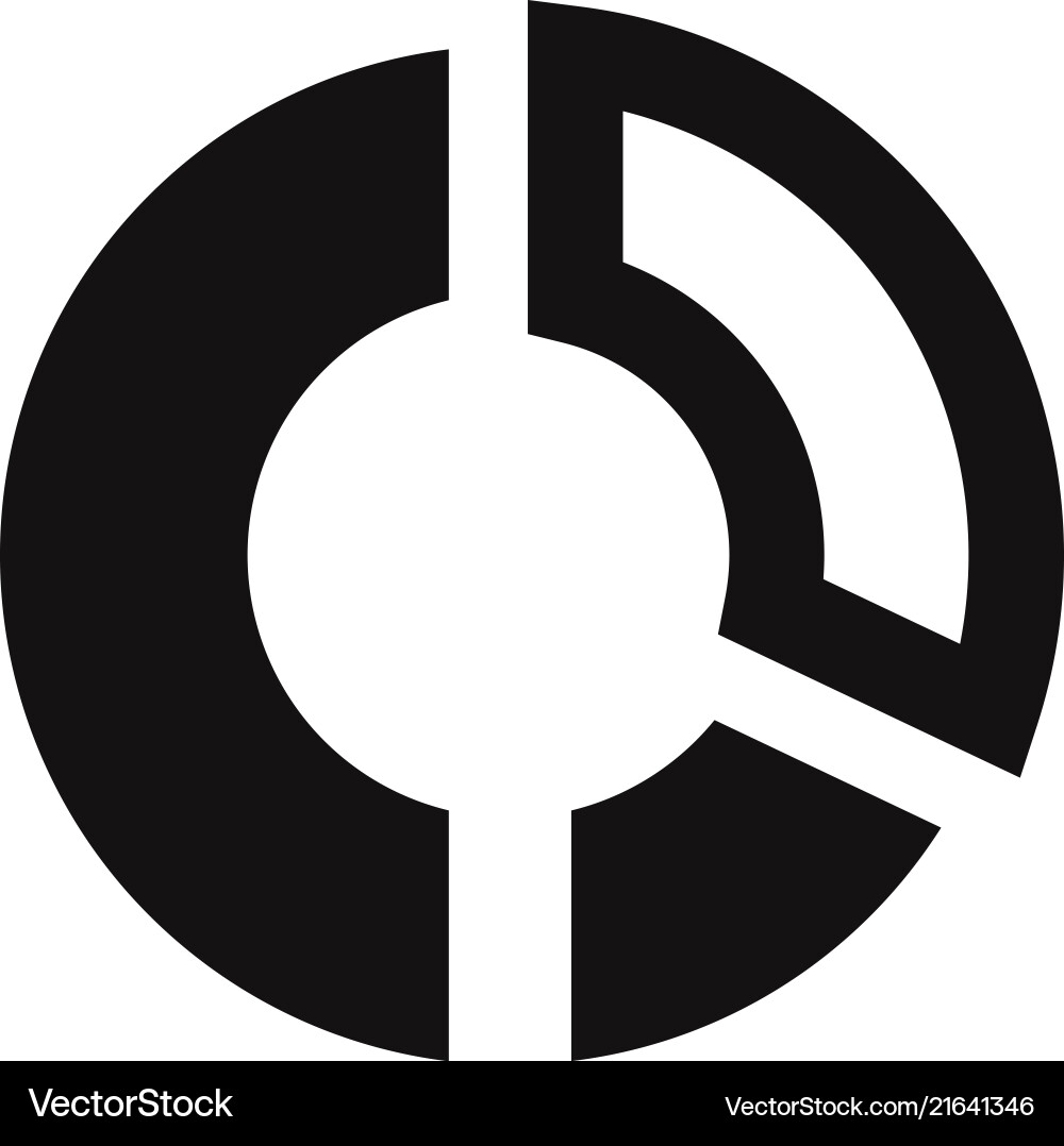 Circular chart icon Royalty Free Vector Image - VectorStock
