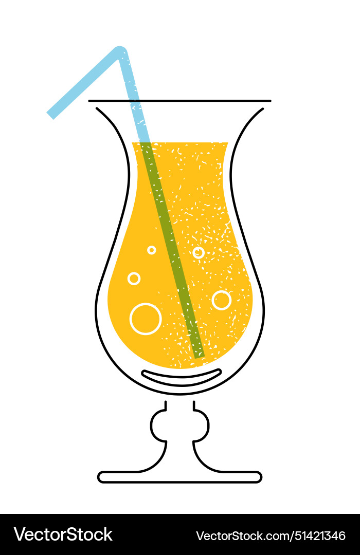 Cocktail glass drink Royalty Free Vector Image