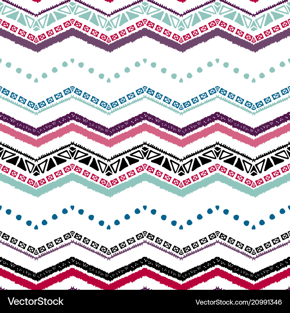 Ethnic Zigzag Chevron Pattern Royalty Free Vector Image