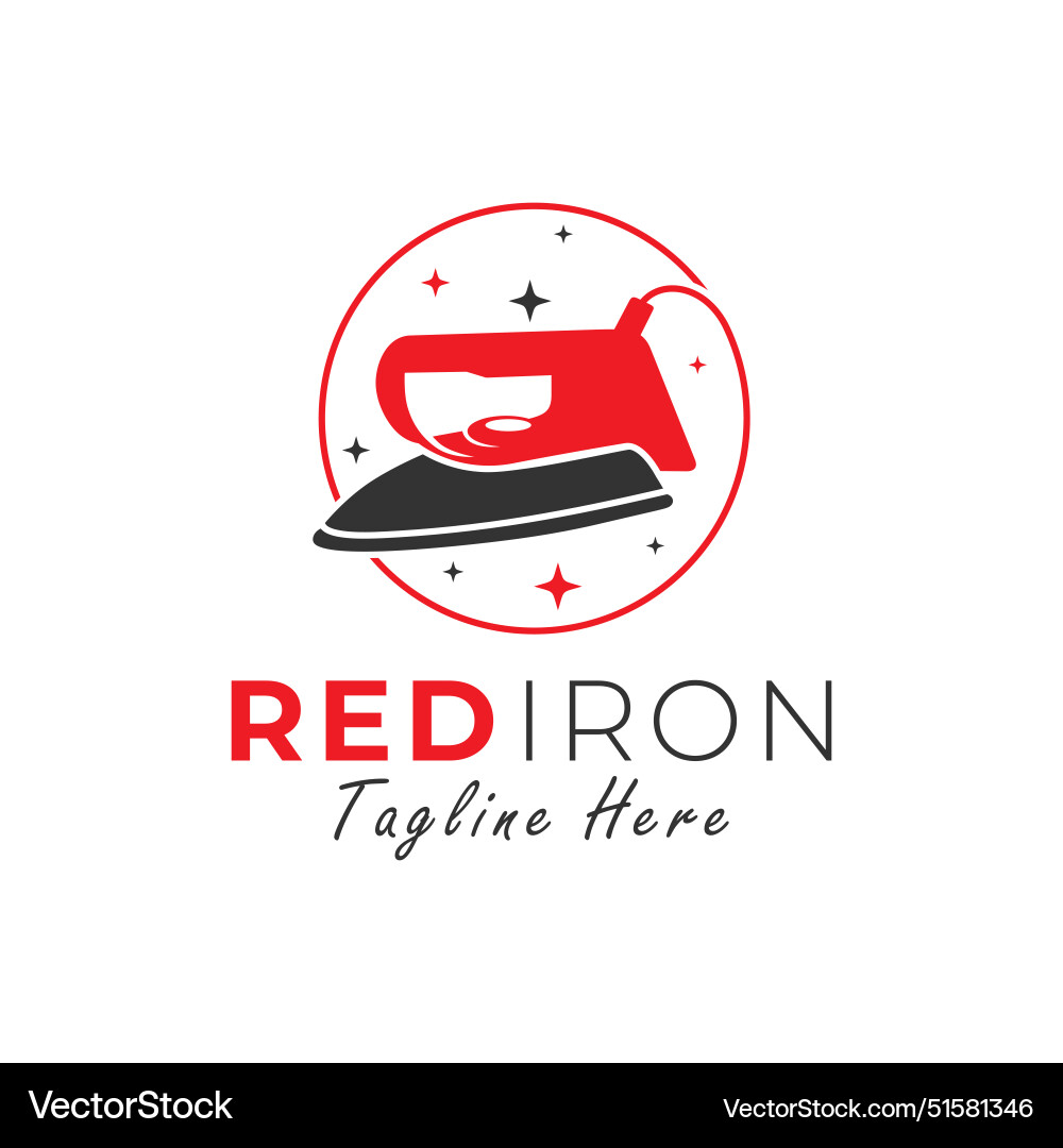 Ironing clothes logo Royalty Free Vector Image