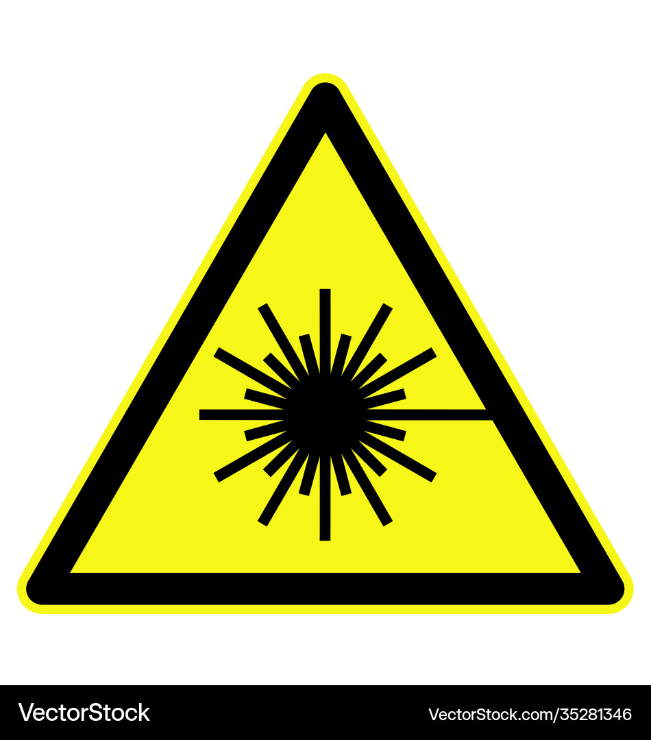 Laser Hazard Warning Sign Royalty Free Vector Image