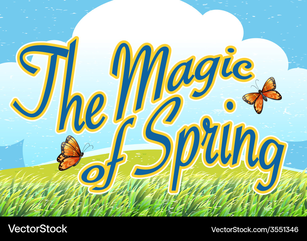 Magic of spring Royalty Free Vector Image - VectorStock
