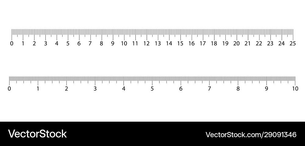 Metric and Inch Rulers Royalty Free Vector Image