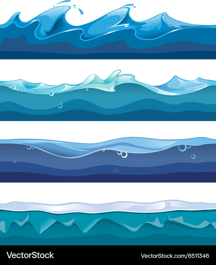 Ocean Wave Backgrounds Royalty Free Vector Image