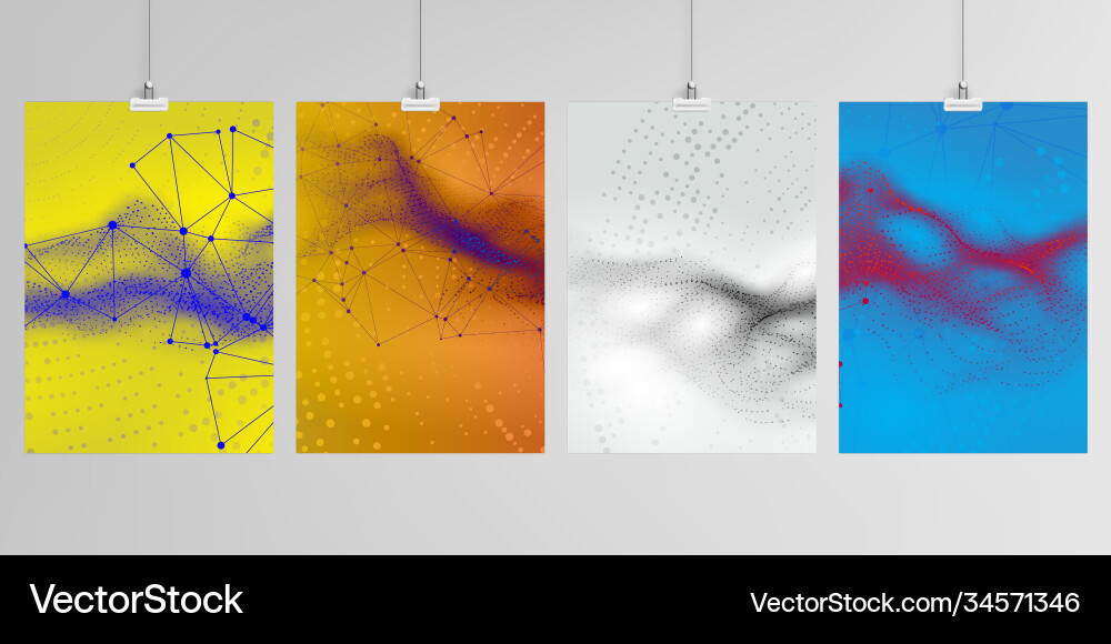 Realistic layouts a4 mockup templates Royalty Free Vector