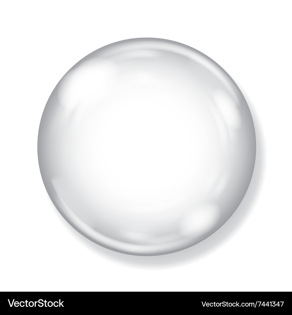 Big white opaque sphere Royalty Free Vector Image