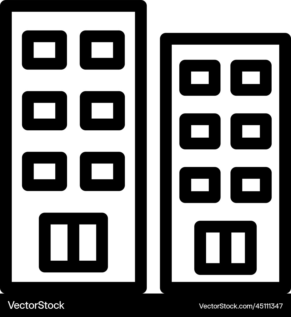 Building apartment icon Royalty Free Vector Image