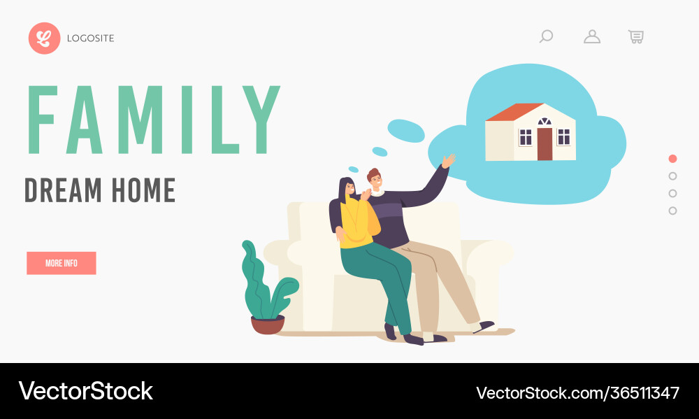 Cherished desire cottage imagination Royalty Free Vector