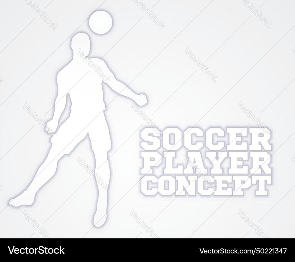 Header soccer football player silhouette Vector Image