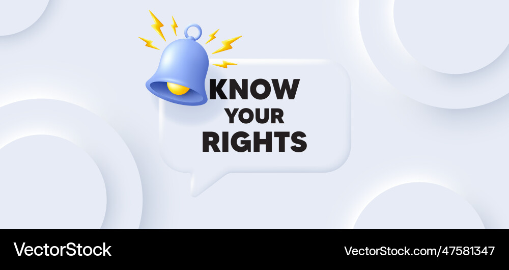 Know your rights message demonstration protest Vector Image