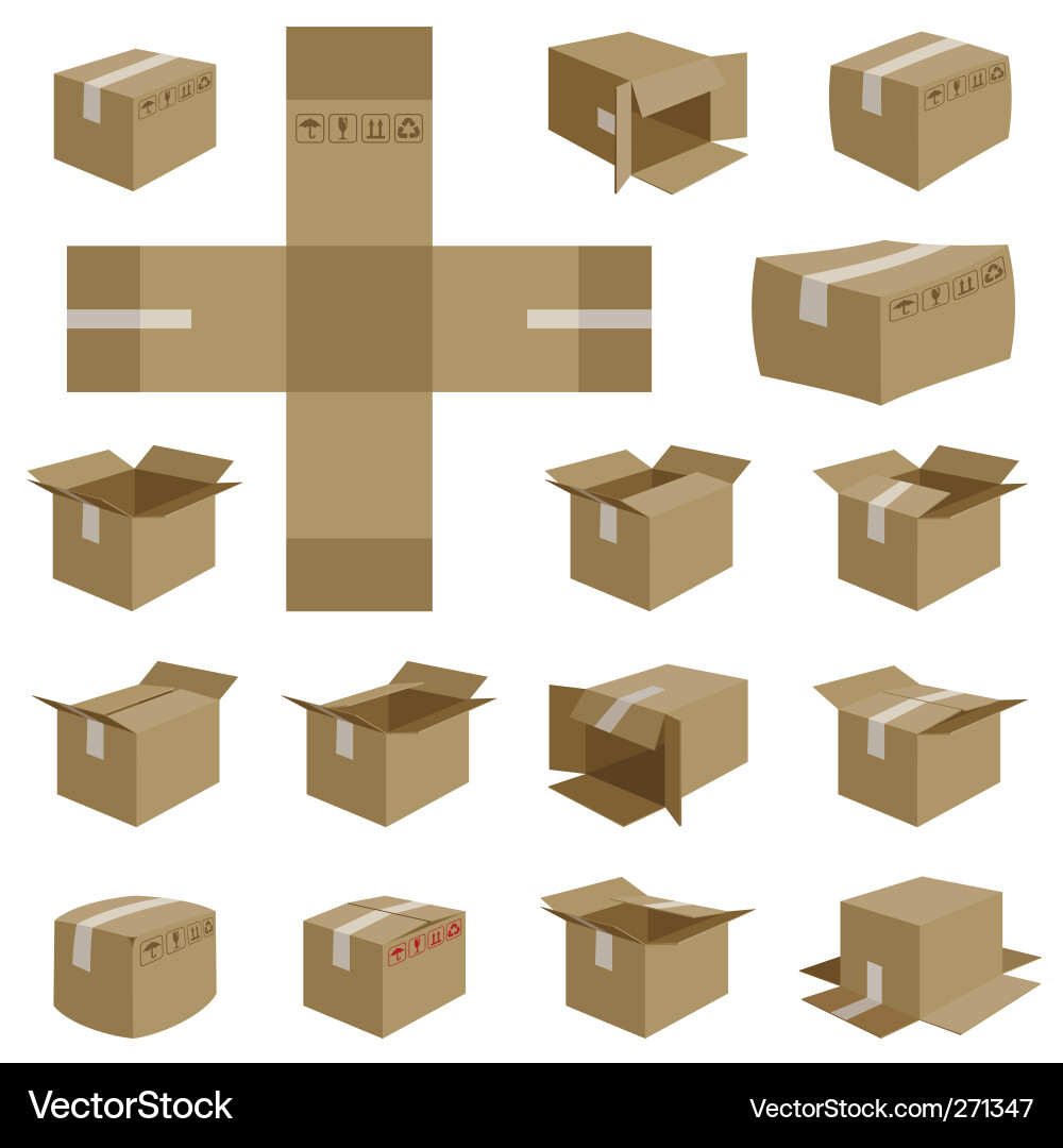 Shipping box Royalty Free Vector Image - VectorStock