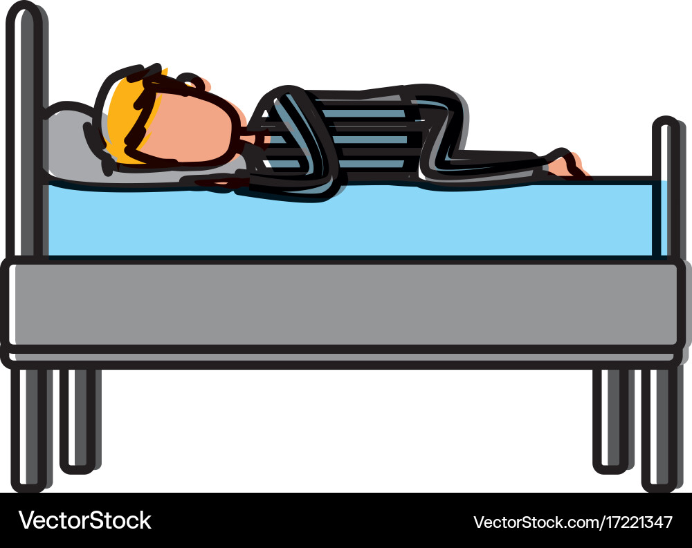 Sleeping in bed Royalty Free Vector Image - VectorStock