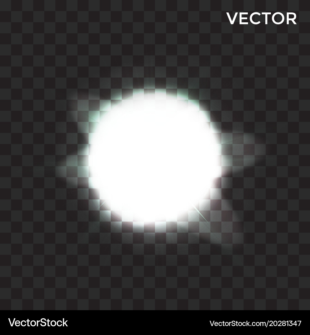 Transparent magic flash light Royalty Free Vector Image