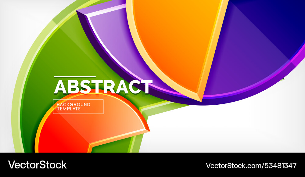 Trendy round shapes with triangular angle design Vector Image