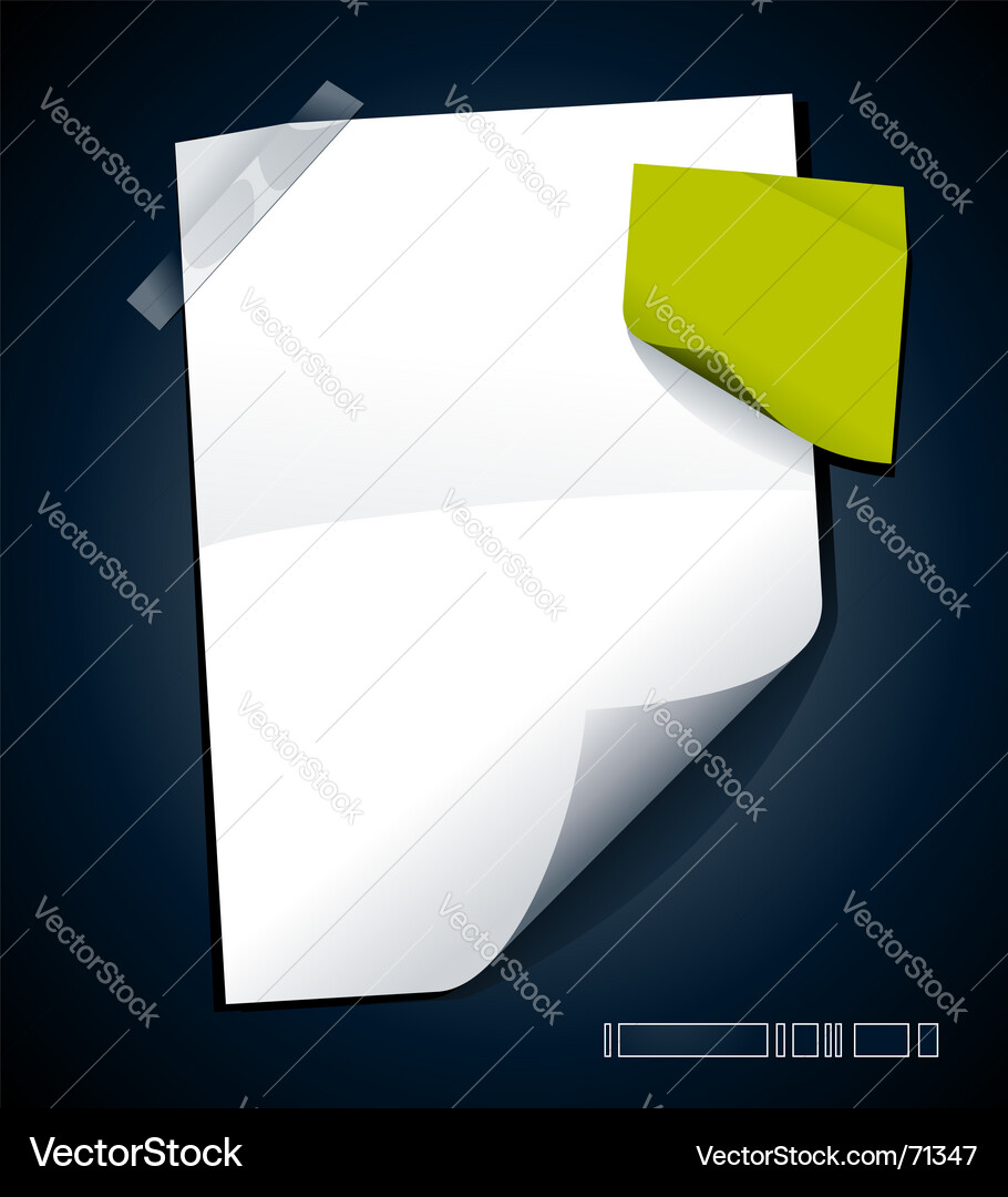 White Paper Sheet Royalty Free Vector Image - VectorStock