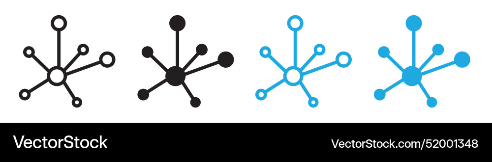 Chemical and molecular structure icons Royalty Free Vector