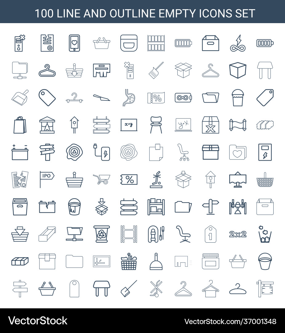 Empty icons Royalty Free Vector Image - VectorStock