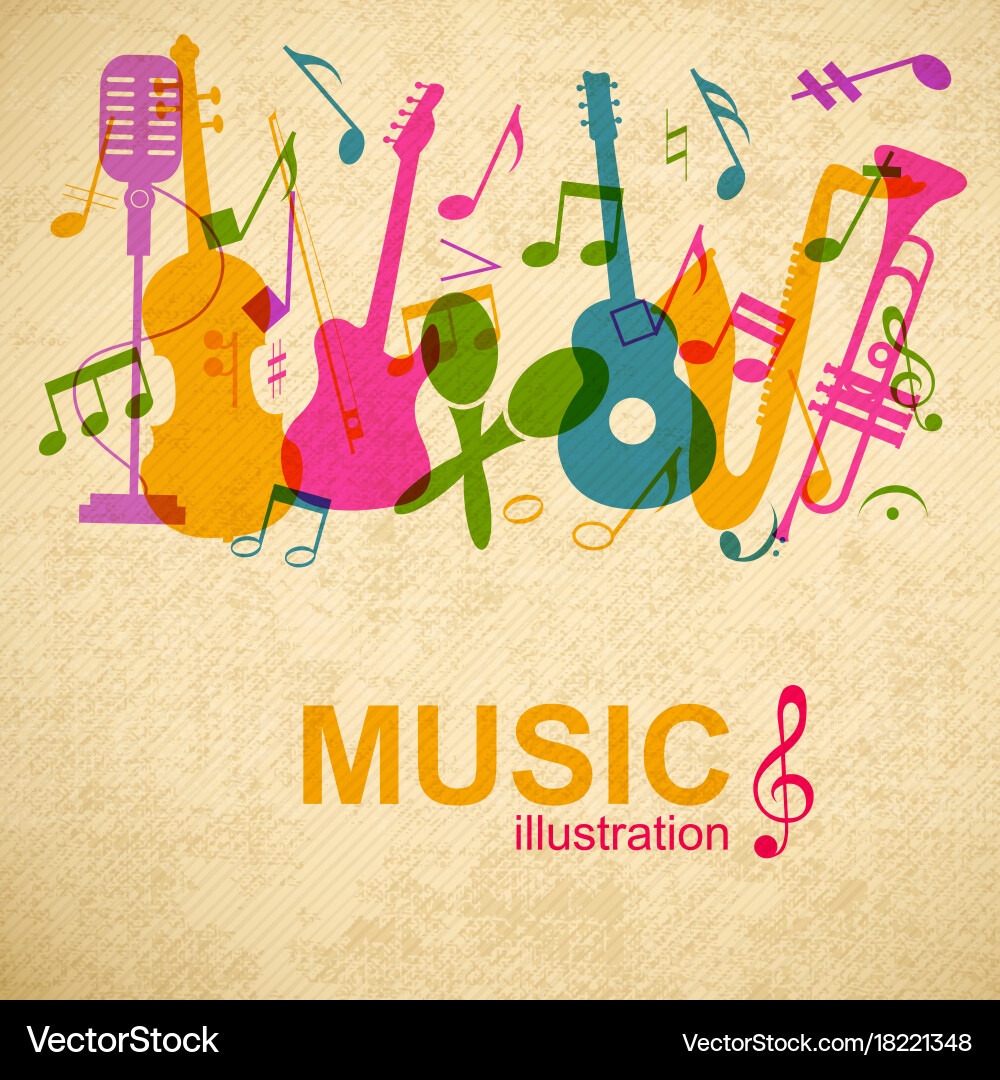 Musical graphic poster Royalty Free Vector Image