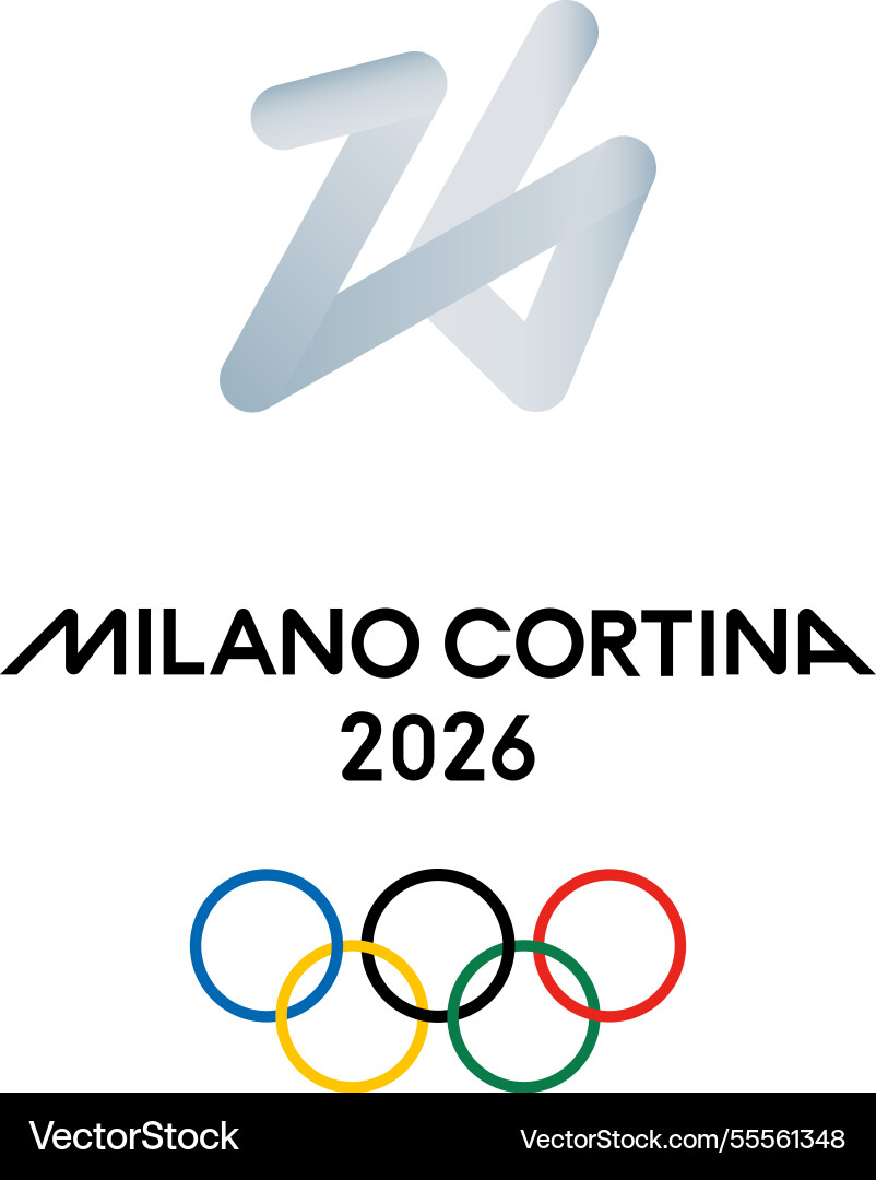 Winter olympics games logo milano cortina 2026 Vector Image
