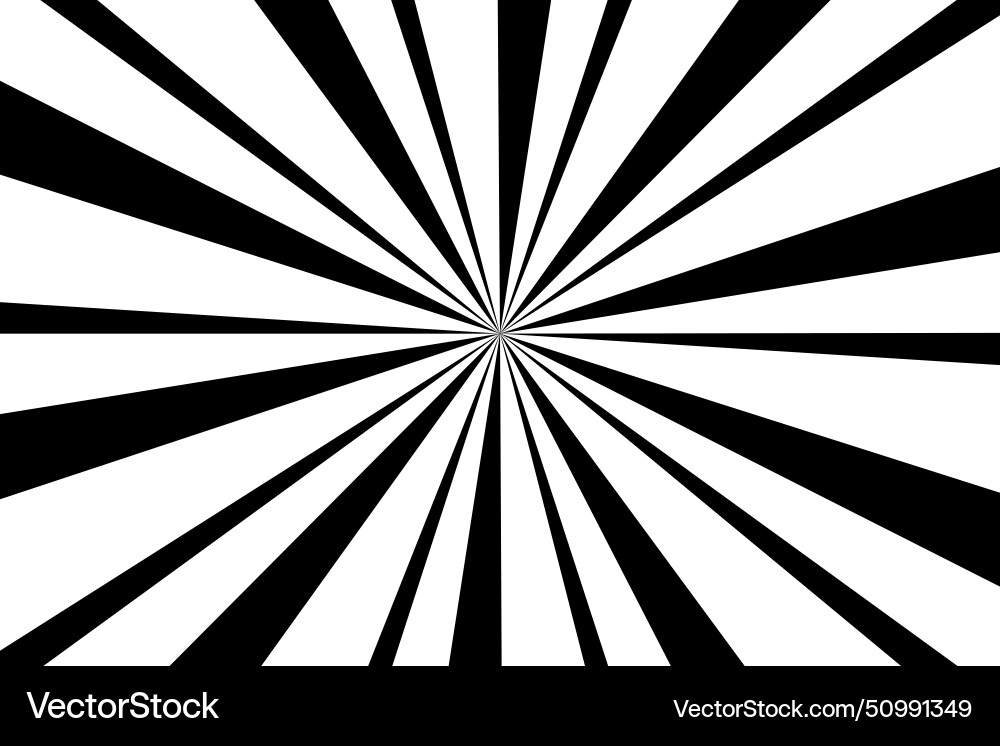 Black and white sunbeam explosion background Vector Image