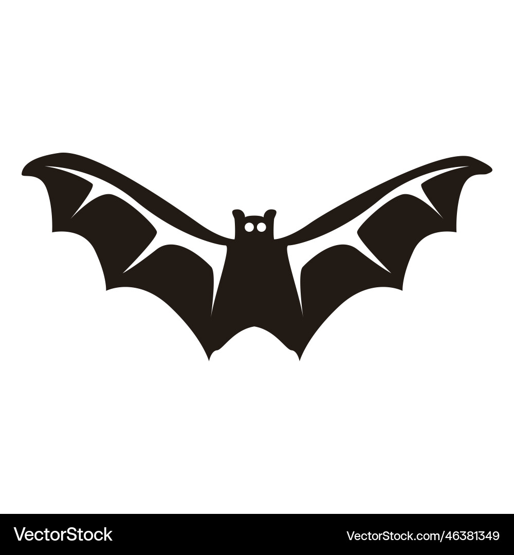 Black bat silhouette 11 Royalty Free Vector Image