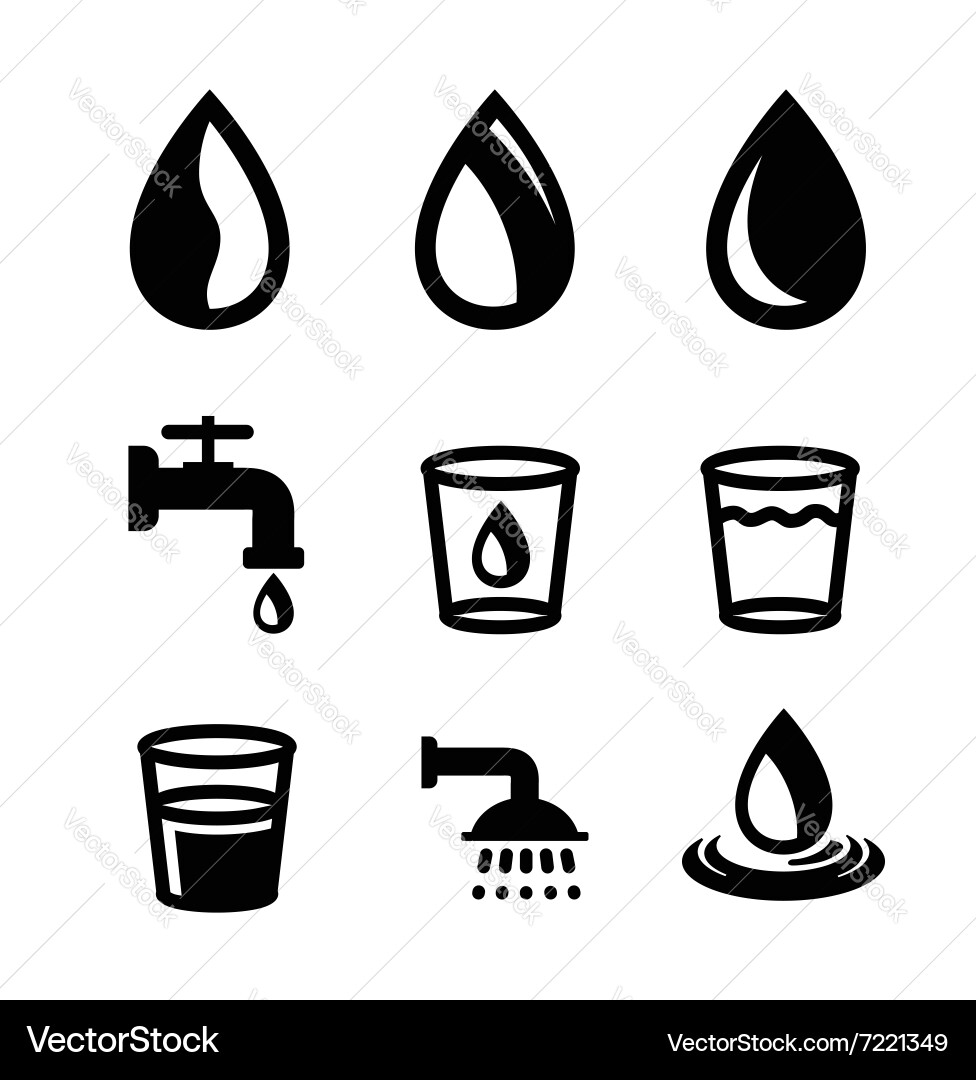 Black water Royalty Free Vector Image - VectorStock