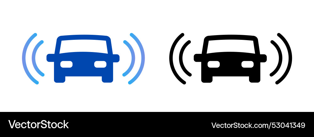 Car sensor wireless lidar laser connected Vector Image
