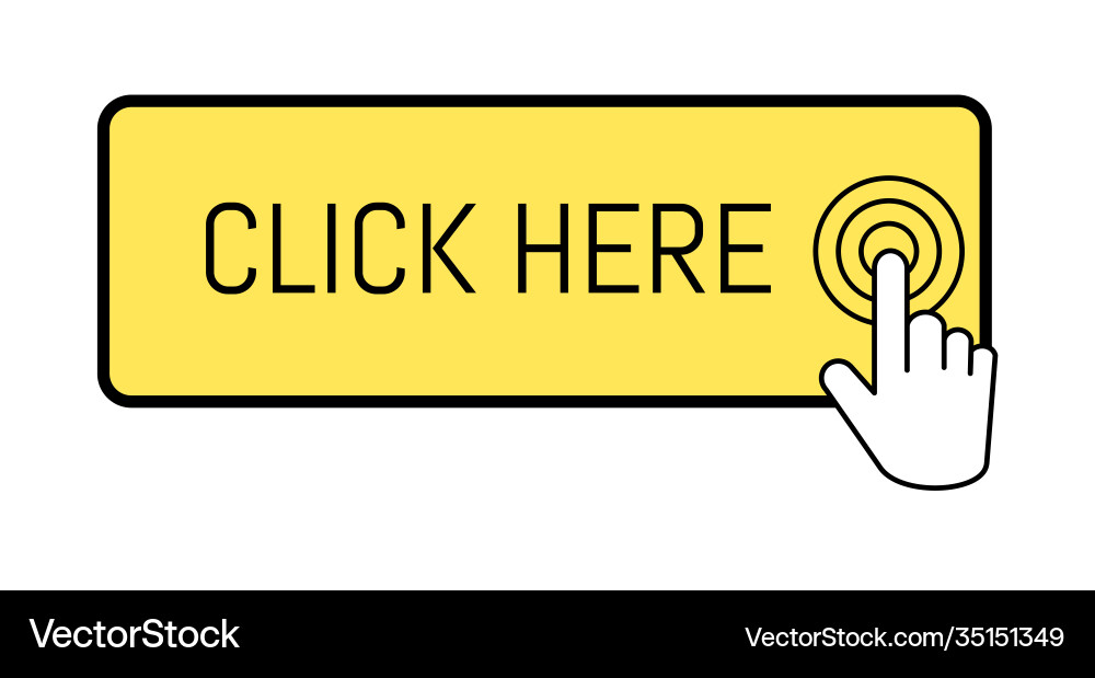Click here action button with mouse symbol Vector Image