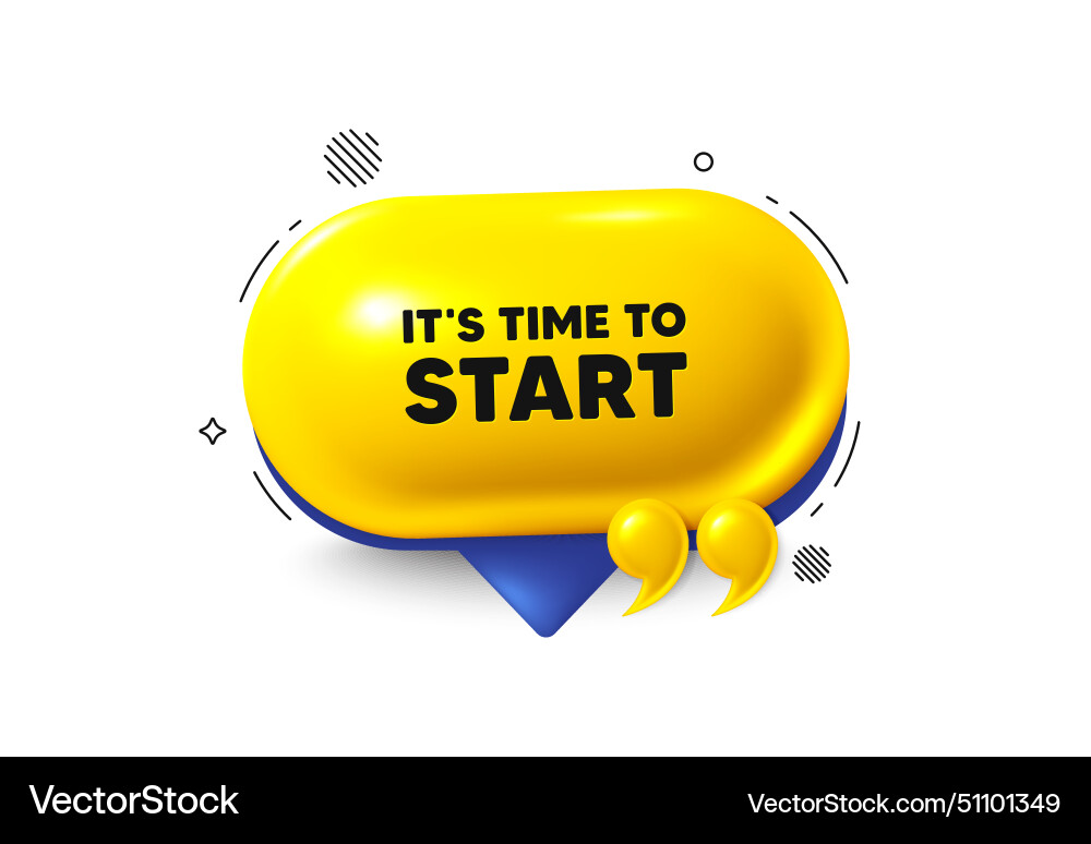 It is time to start symbol special offer sign Vector Image