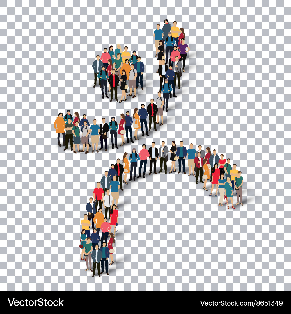 Man symbol people 3d transparency Royalty Free Vector Image