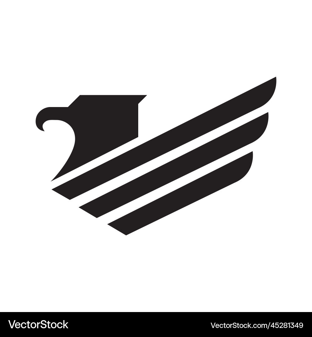 Modern eagle wings icon logo Royalty Free Vector Image