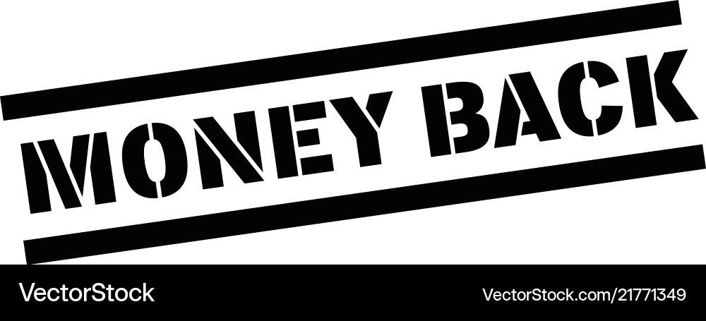 Money back rubber stamp Royalty Free Vector Image