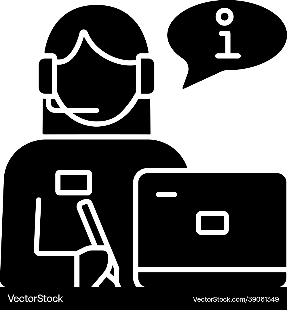 Icon receptionist Vector Images & Graphics for Commercial Use | VectorStock