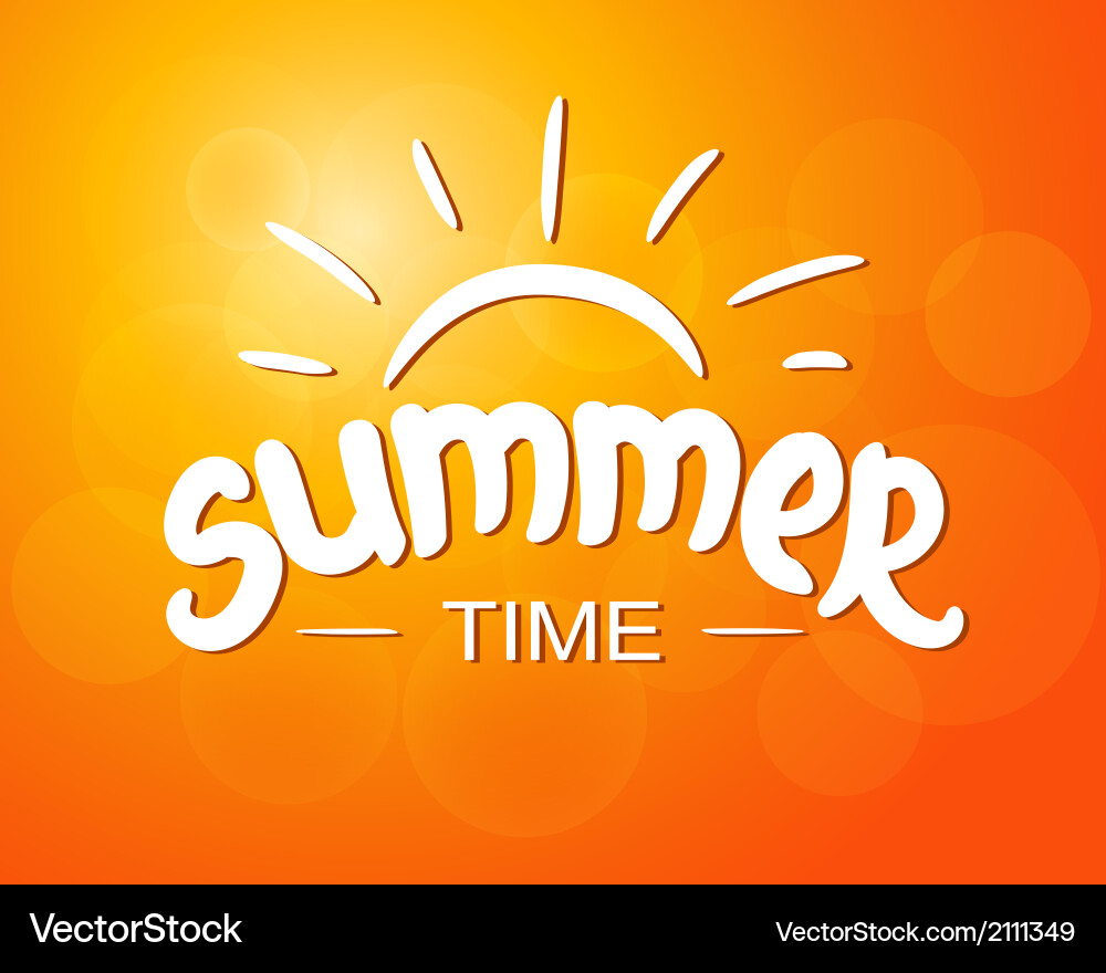Summer time - typographic design Royalty Free Vector Image