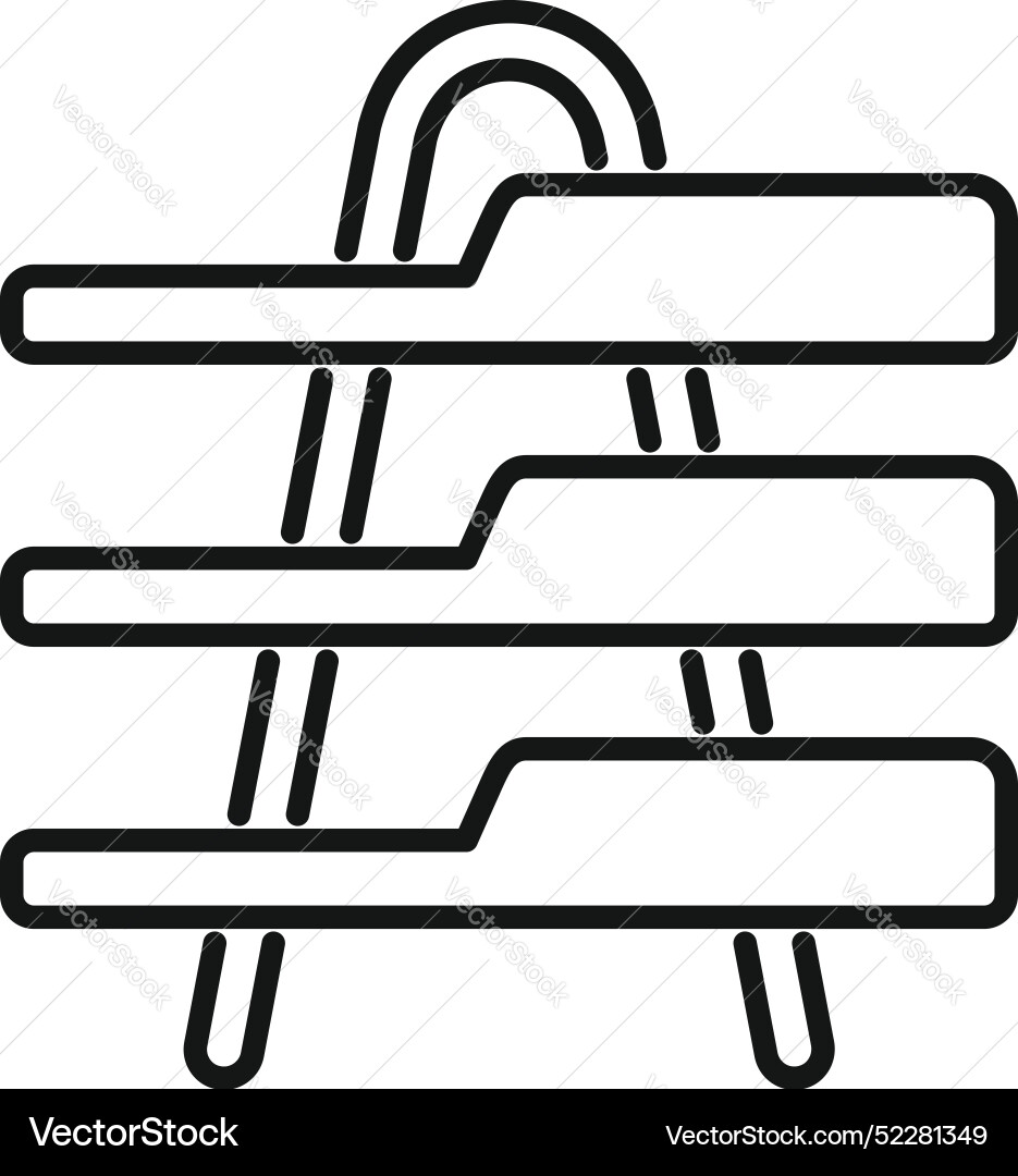 Three tier serving tray displaying appetizers Vector Image