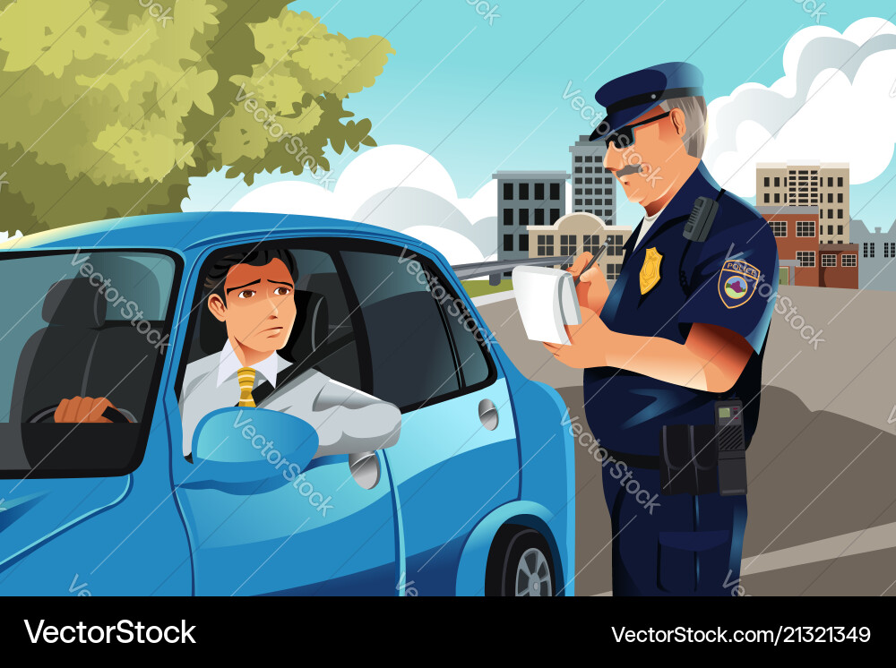 Traffic violation Royalty Free Vector Image - VectorStock
