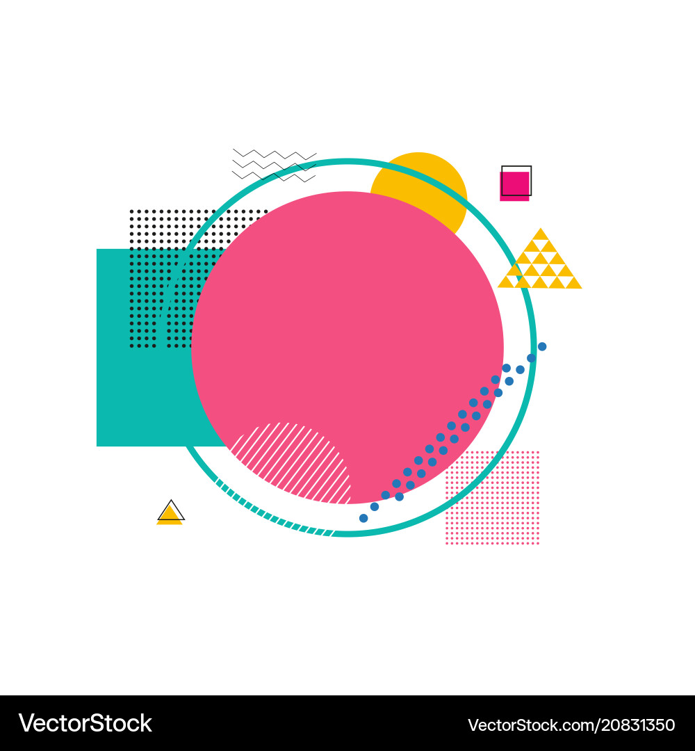 Abstract banner with shapes Royalty Free Vector Image