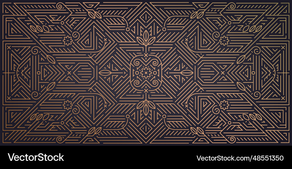 Art deco pattern abstract geometric luxury Vector Image