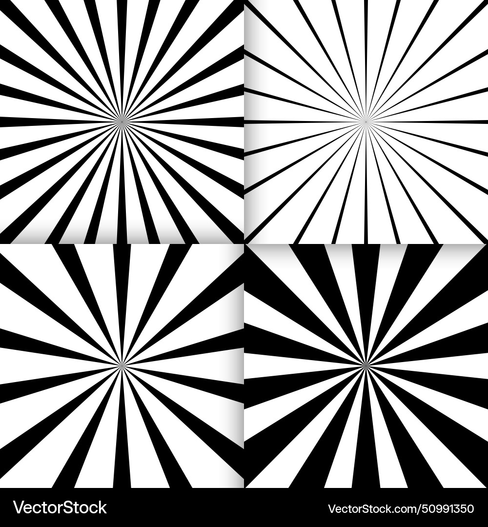 Black and white sunrays explosion background Vector Image