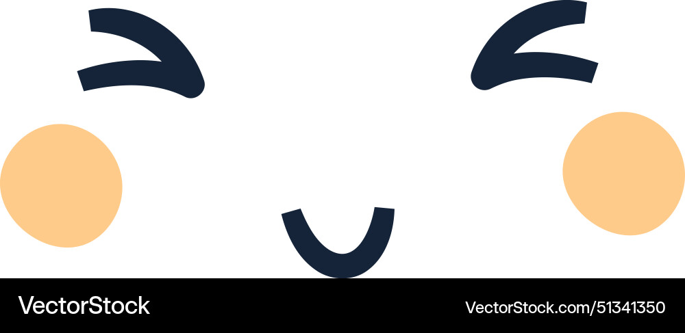 Cartoon character happy face Royalty Free Vector Image