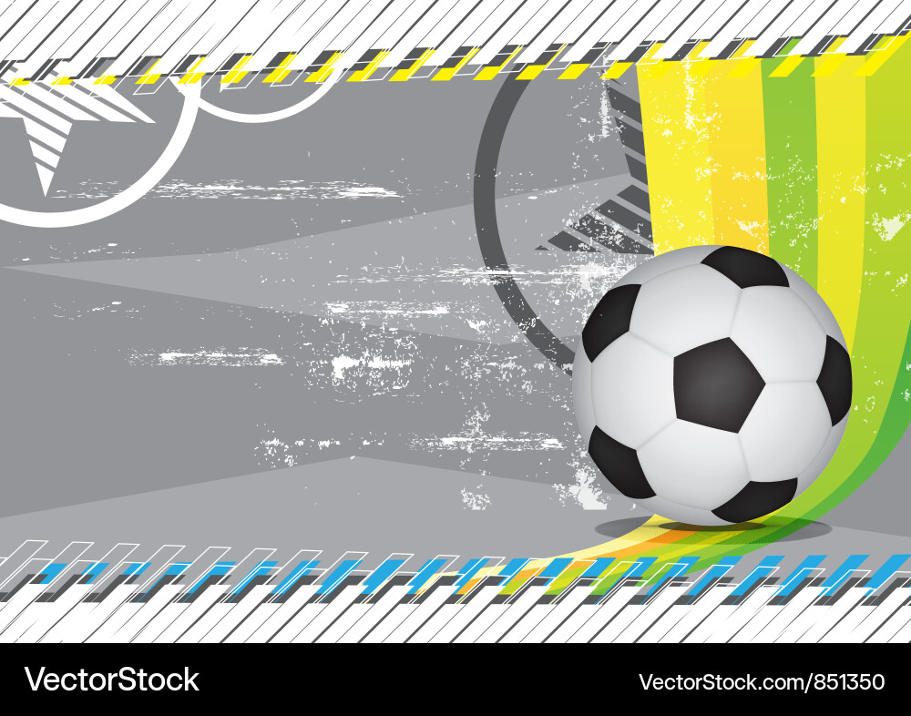 Grunge soccer design background Royalty Free Vector Image