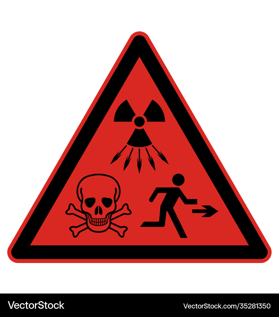 High level radiation Royalty Free Vector Image