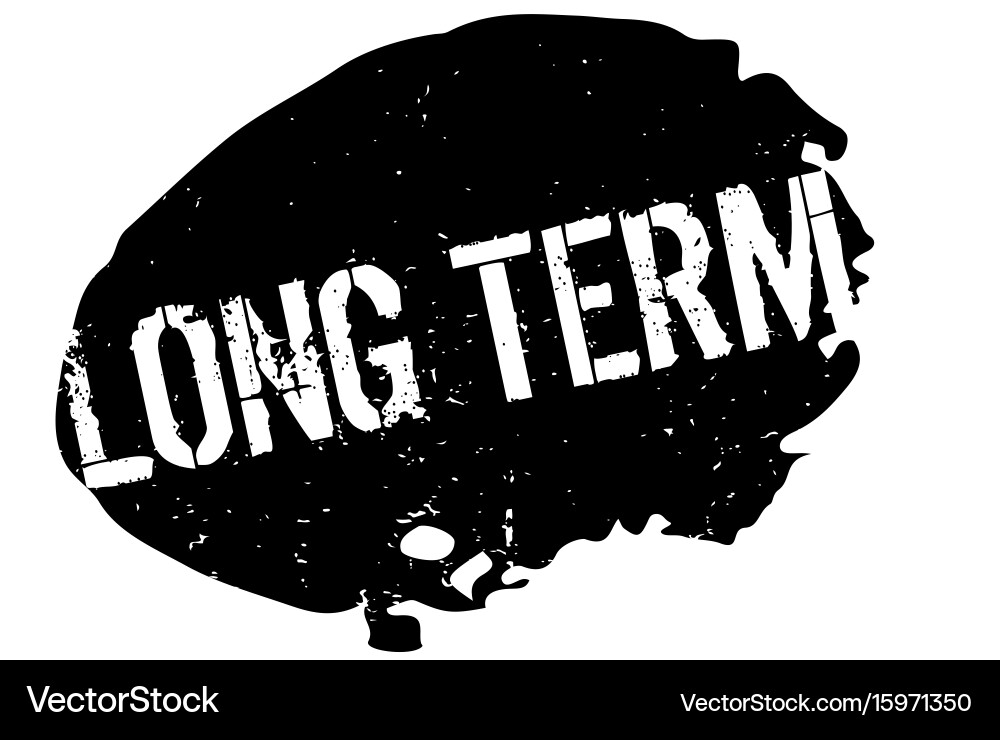 Long term rubber stamp Royalty Free Vector Image