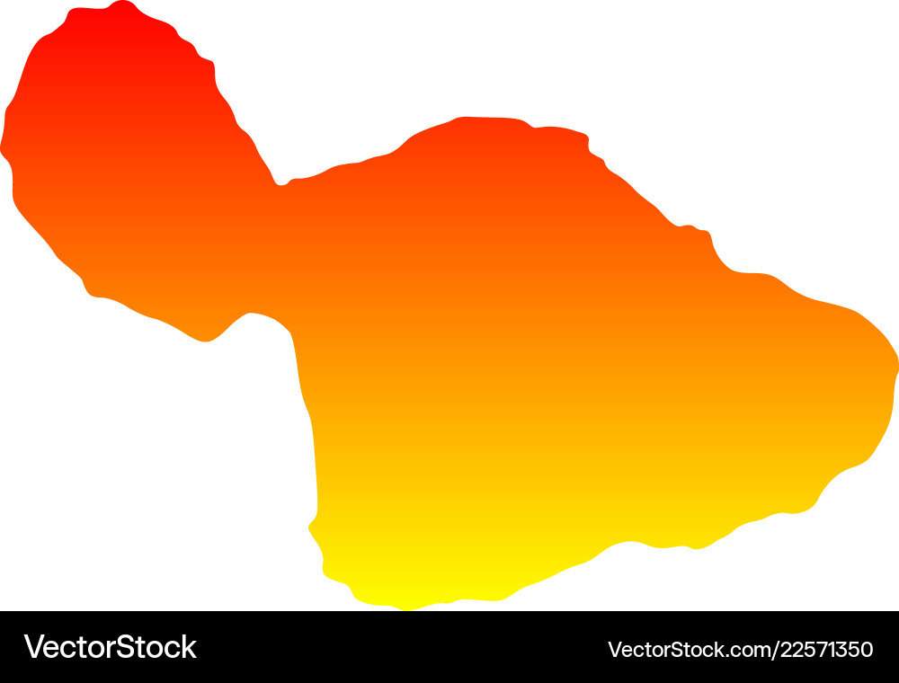Maui Island Map Royalty Free Vector Image - VectorStock
