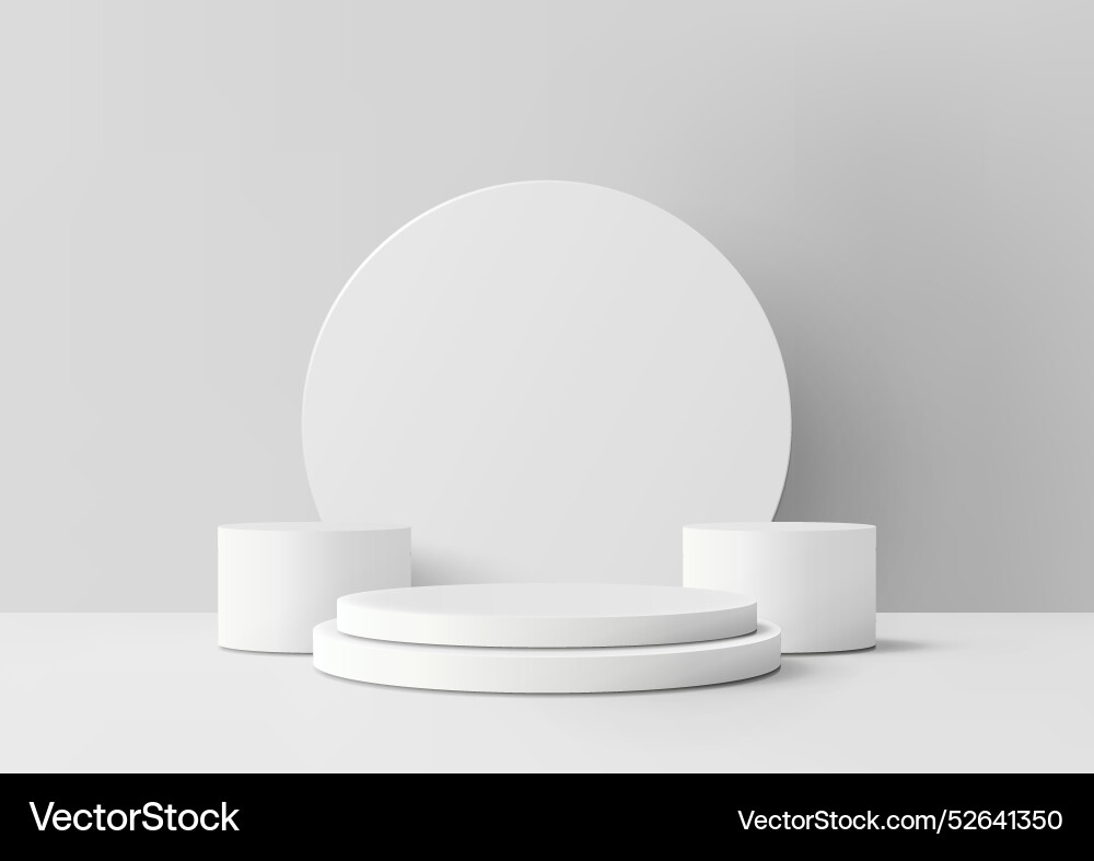 Minimalist white podium display with circular – Royalty-Free Vector ...