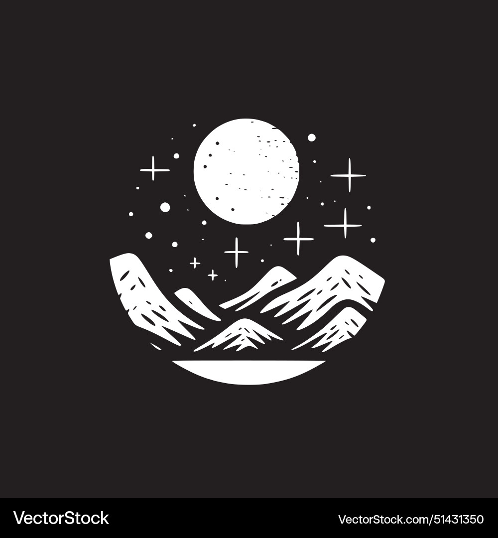 Moon - minimalist and simple silhouette Royalty Free Vector