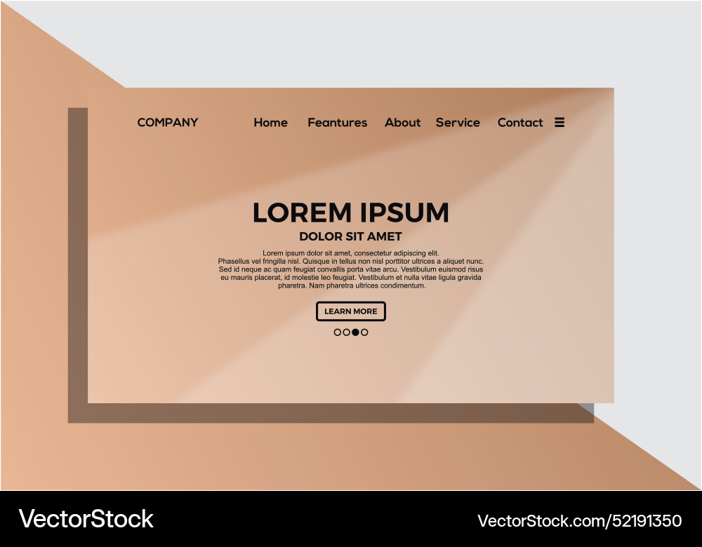 New landing page template Royalty Free Vector Image